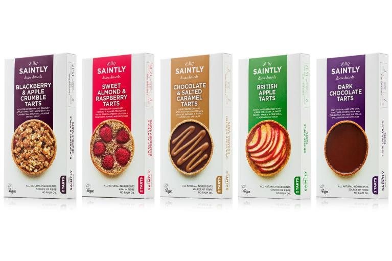 New packaging rolled out for Saintly Foods desserts | News | British Baker